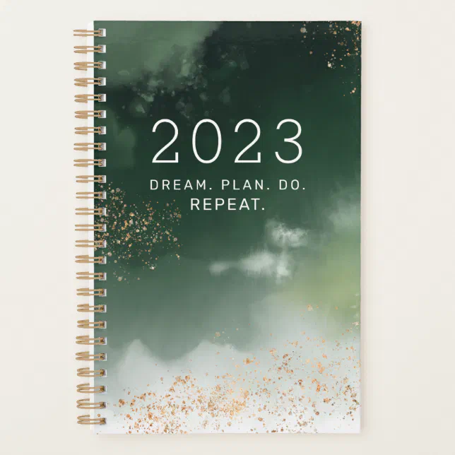 Modern Dream Plan Do Repeat Inspirational 2022 Pla Planner | Zazzle
