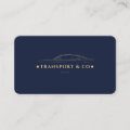 Modern Driver Auto Elegant Navy Car Business Card | Zazzle