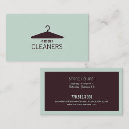 Modern Dry Cleaning Business Card | Zazzle