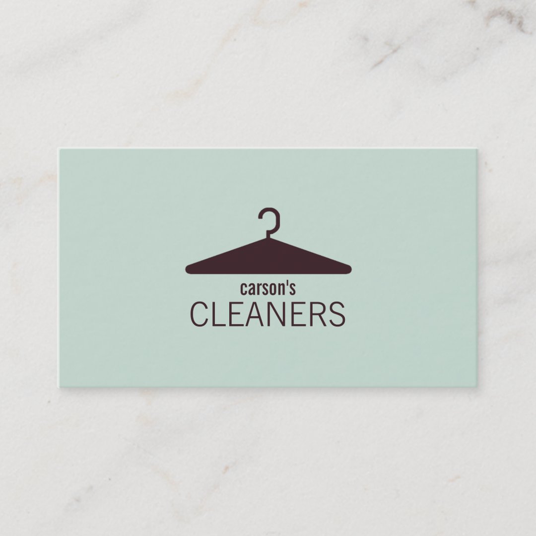 Modern Dry Cleaning Business Card | Zazzle
