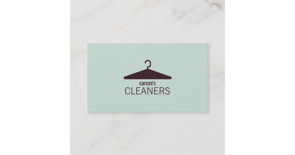 Modern Dry Cleaning Business Card | Zazzle