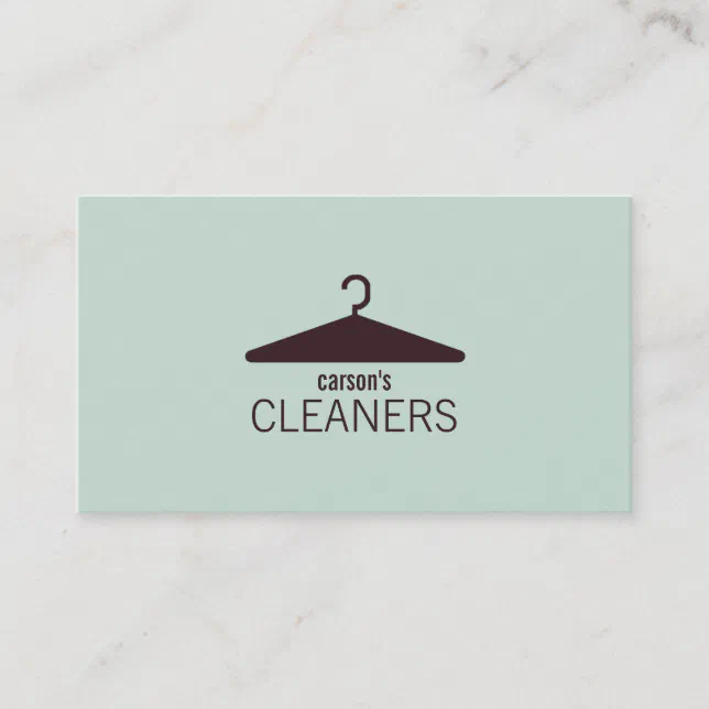 Modern Dry Cleaning Business Card | Zazzle