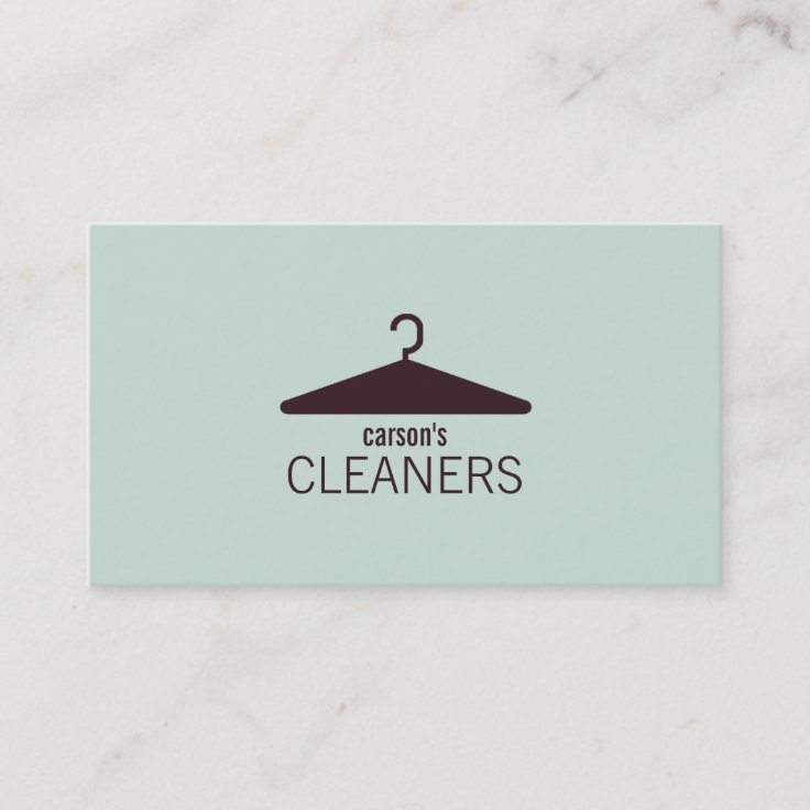 Modern Dry Cleaning Business Card | Zazzle