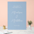 Modern Dusty Blue Wedding Welcome Acrylic Sign | Zazzle