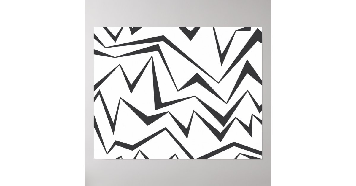 Modern, dynamic, simple, bold abstract graphic art poster | Zazzle