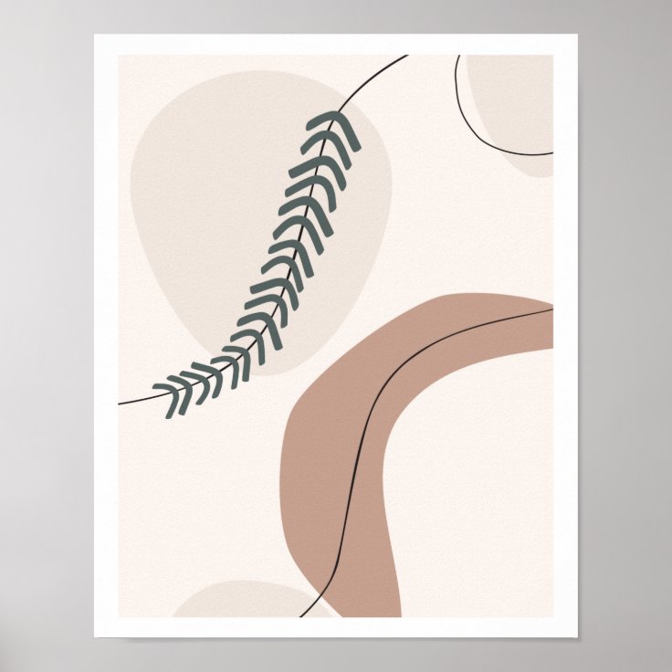 Modern Earth Tones Contemporary Art Poster | Zazzle