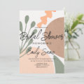 Modern Earthy Tone Shapes Abstract Bridal Shower Invitation | Zazzle