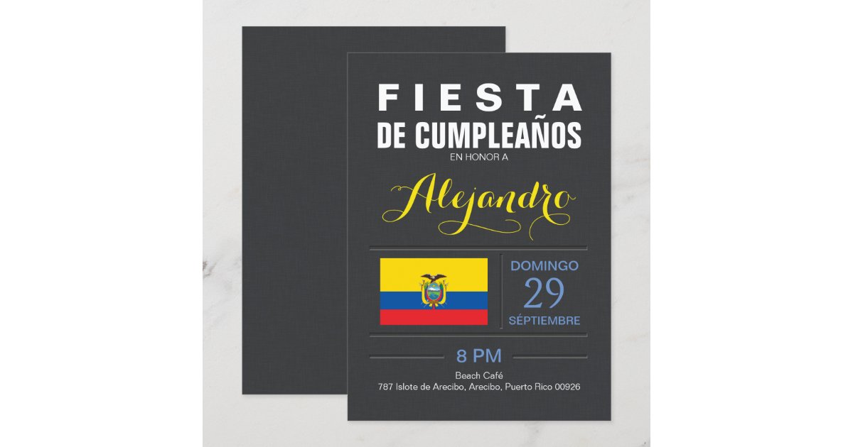 Modern: Ecuador Republic Party Invitation | Zazzle