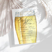 Modern Edgy His & Hers Calligraphy BBQ & Brews Invitation | Zazzle