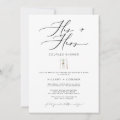 Modern Edgy His & Hers Calligraphy Couples Shower Invitation | Zazzle
