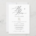 Modern Edgy His & Hers Calligraphy Couples Shower Invitation | Zazzle
