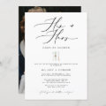 Modern Edgy His & Hers Calligraphy Couples Shower Invitation | Zazzle