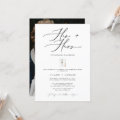Modern Edgy His & Hers Calligraphy Couples Shower Invitation | Zazzle
