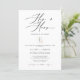 Modern Edgy His & Hers Calligraphy Couples Shower Invitation | Zazzle