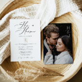 Modern Edgy His & Hers Calligraphy Couples Shower Invitation | Zazzle