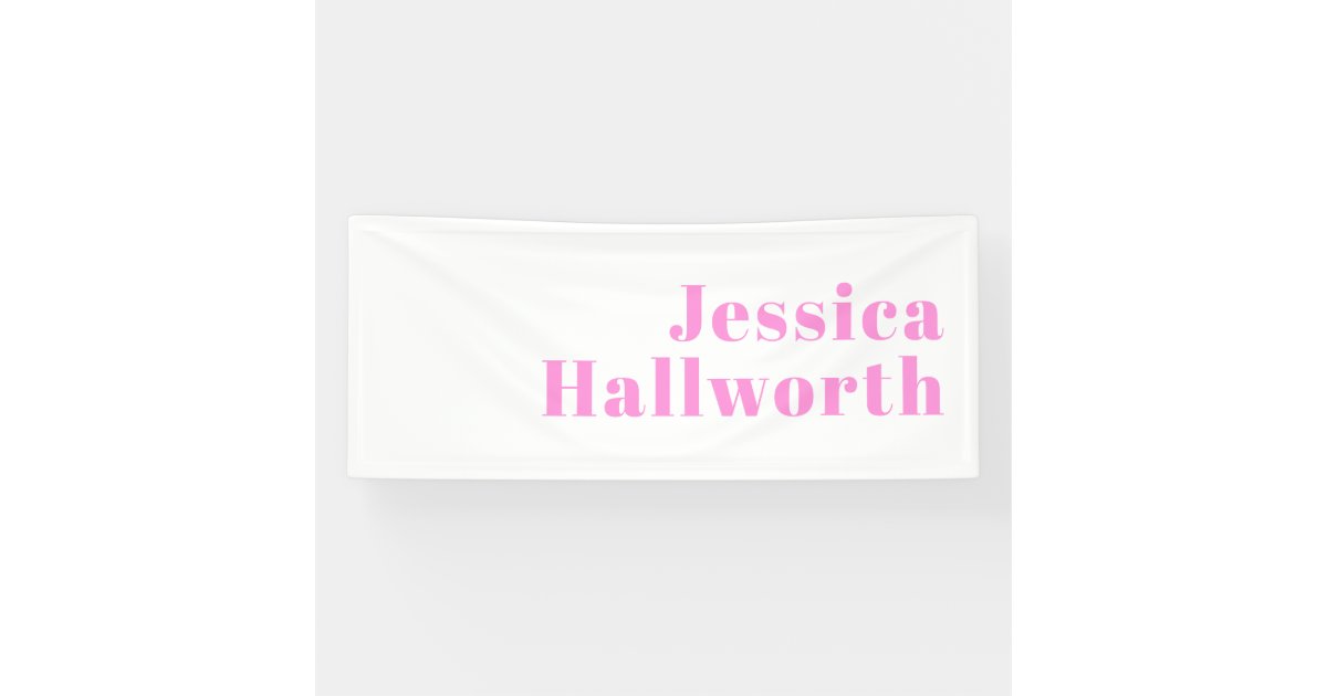 Modern Editable Business Name or First & Last Name Banner | Zazzle