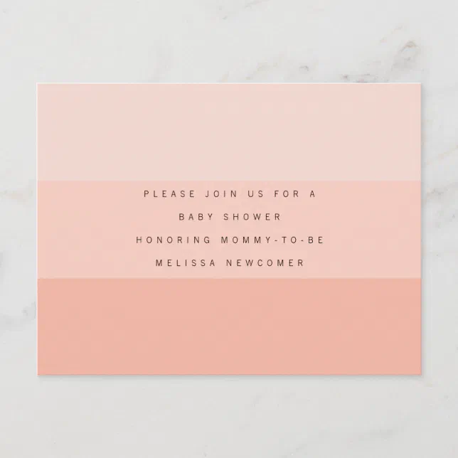 Modern EDITABLE Color Block Baby Shower Invitation | Zazzle