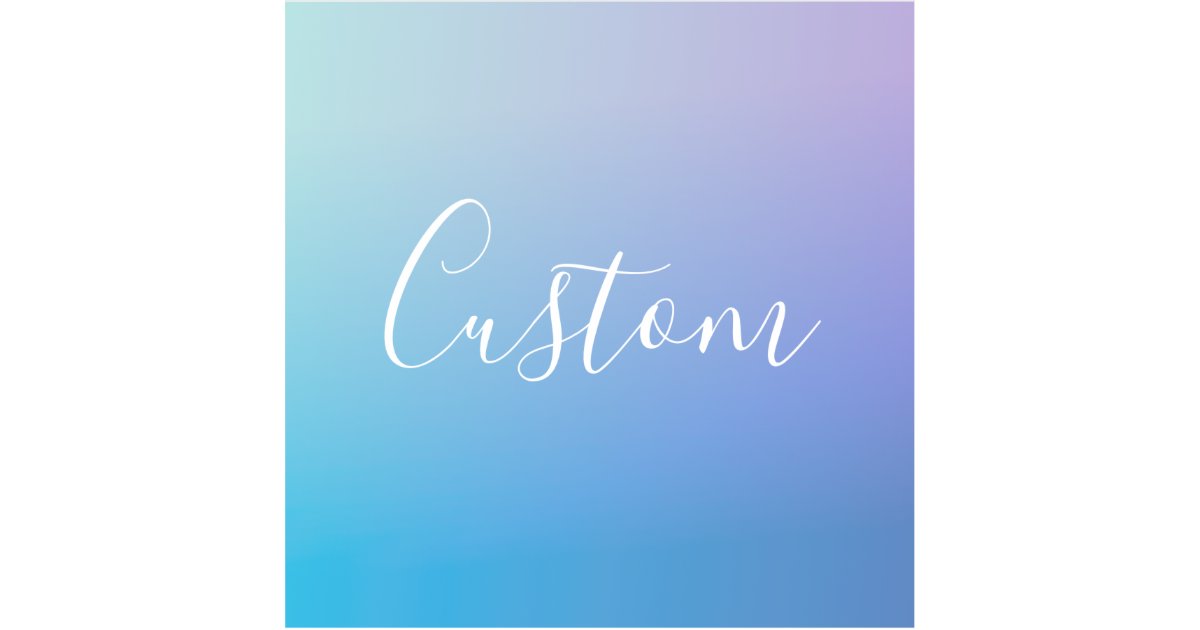 Modern Editable Script Writing | Colorful Ombre Sticker | Zazzle