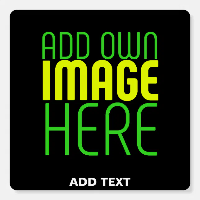 MODERN EDITABLE SIMPLE BLACK IMAGE TEXT TEMPLATE FOAM BOARD | Zazzle