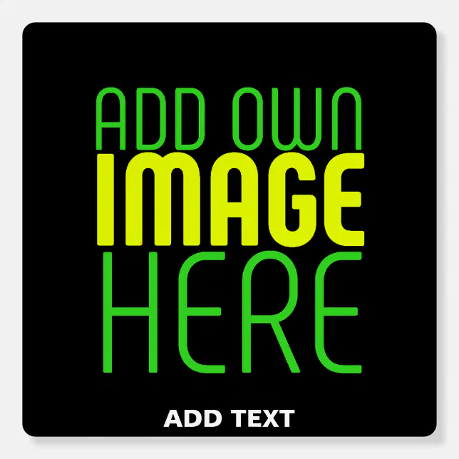 MODERN EDITABLE SIMPLE BLACK IMAGE TEXT TEMPLATE FOAM BOARD | Zazzle