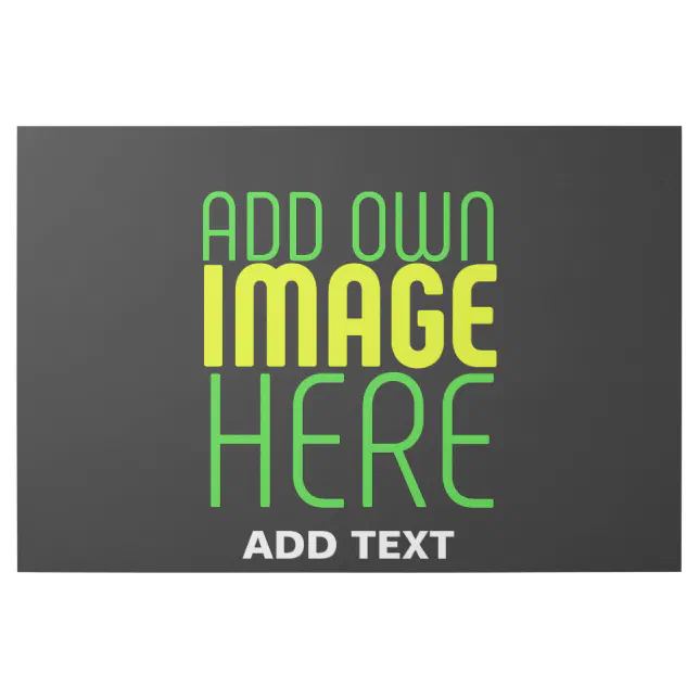 MODERN EDITABLE SIMPLE BLACK IMAGE TEXT TEMPLATE GALLERY WRAP | Zazzle