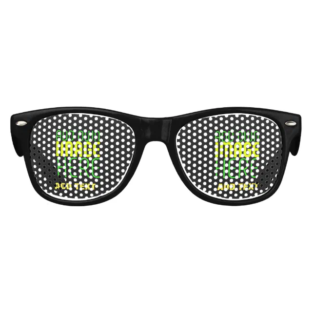MODERN EDITABLE SIMPLE BLACK IMAGE TEXT TEMPLATE KIDS SUNGLASSES | Zazzle