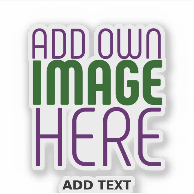 MODERN EDITABLE SIMPLE CLEAR IMAGE TEXT TEMPLATE STICKER | Zazzle