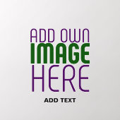 MODERN EDITABLE SIMPLE CLEAR IMAGE TEXT TEMPLATE WALL DECAL | Zazzle