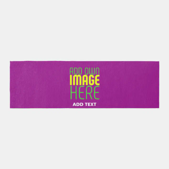 MODERN EDITABLE SIMPLE PURPLE IMAGE TEXT TEMPLATE OUTDOOR RUG | Zazzle