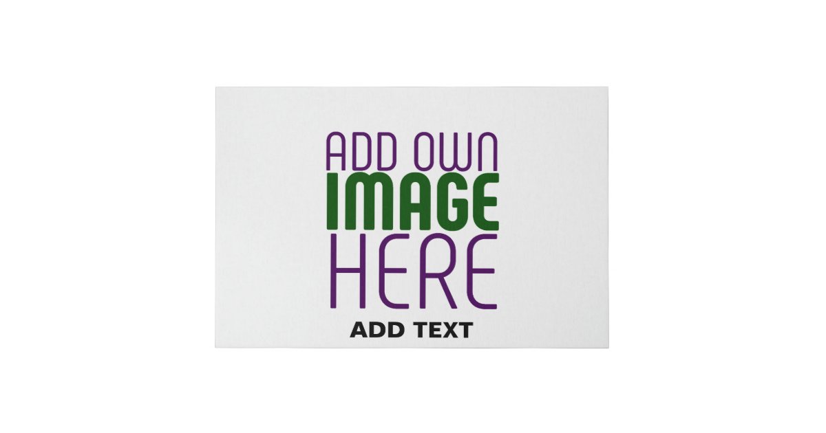 MODERN EDITABLE SIMPLE WHITE IMAGE TEXT TEMPLATE FAUX CANVAS PRINT | Zazzle