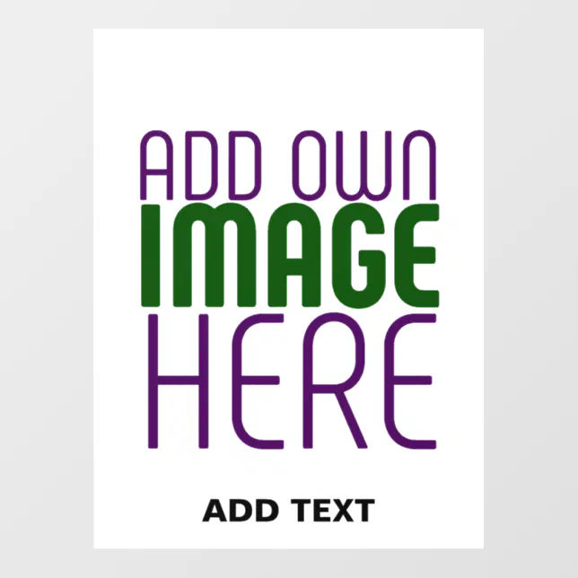 MODERN EDITABLE SIMPLE WHITE IMAGE TEXT TEMPLATE FLOOR DECALS | Zazzle