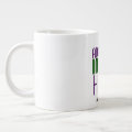 MODERN EDITABLE SIMPLE WHITE IMAGE TEXT TEMPLATE GIANT COFFEE MUG | Zazzle