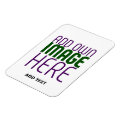 MODERN EDITABLE SIMPLE WHITE IMAGE TEXT TEMPLATE MAGNET | Zazzle