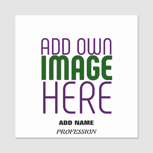 MODERN EDITABLE SIMPLE WHITE IMAGE TEXT TEMPLATE NAME TAG | Zazzle