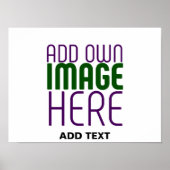 MODERN EDITABLE SIMPLE WHITE IMAGE TEXT TEMPLATE POSTER | Zazzle