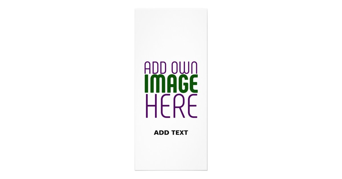 MODERN EDITABLE SIMPLE WHITE IMAGE TEXT TEMPLATE RACK CARD | Zazzle