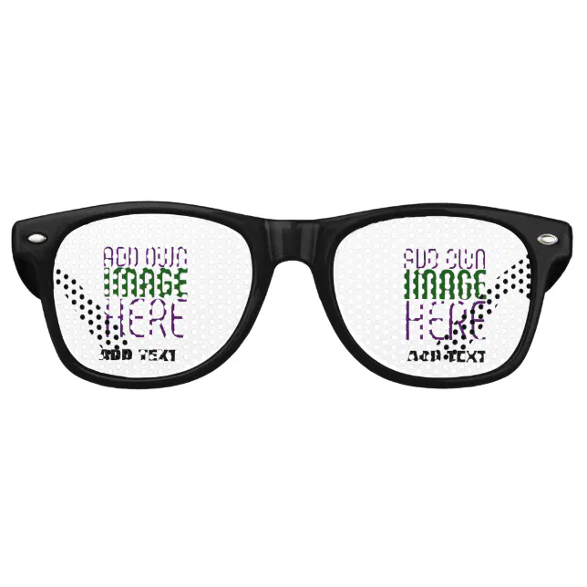 MODERN EDITABLE SIMPLE WHITE IMAGE TEXT TEMPLATE RETRO SUNGLASSES | Zazzle