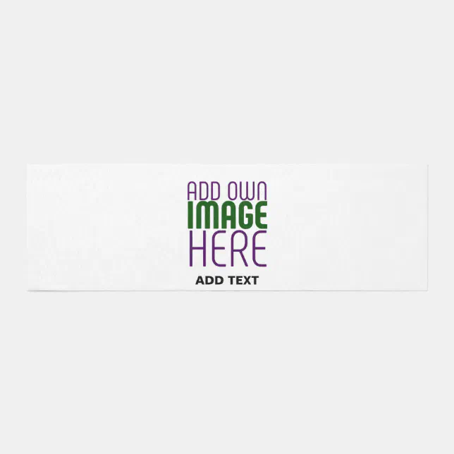 MODERN EDITABLE SIMPLE WHITE IMAGE TEXT TEMPLATE RUNNER | Zazzle