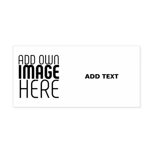 MODERN EDITABLE SIMPLE WHITE IMAGE TEXT TEMPLATE SELF-INKING STAMP | Zazzle
