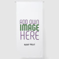 MODERN EDITABLE SIMPLE WHITE IMAGE TEXT TEMPLATE SHEER CURTAINS | Zazzle