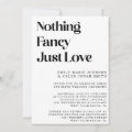Modern Editorial Type Intimate Courthouse Wedding Invitation | Zazzle