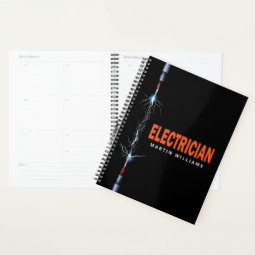 Modern Electric Wire Electrician Appointment Planner | Zazzle