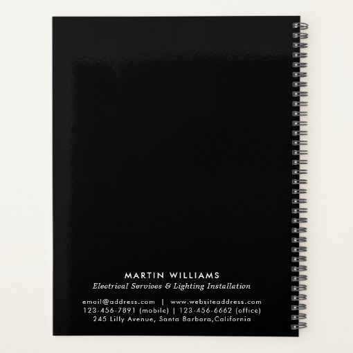 Modern Electric Wire Electrician Appointment Planner | Zazzle