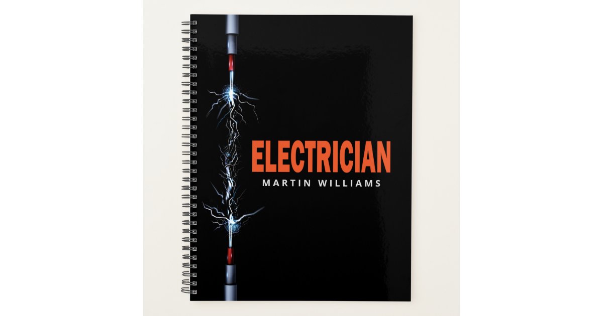 Modern Electric Wire Electrician Appointment Planner | Zazzle
