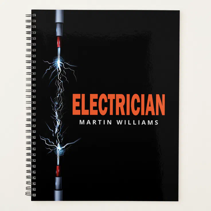 Modern Electric Wire Electrician Appointment Planner | Zazzle