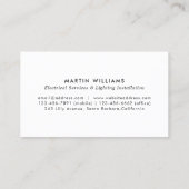 Modern Electric Wire Electrician Business Card | Zazzle