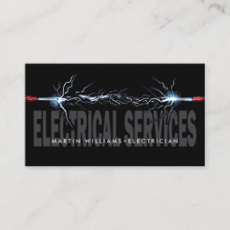 Modern Electric Wire Electrician Business Card | Zazzle