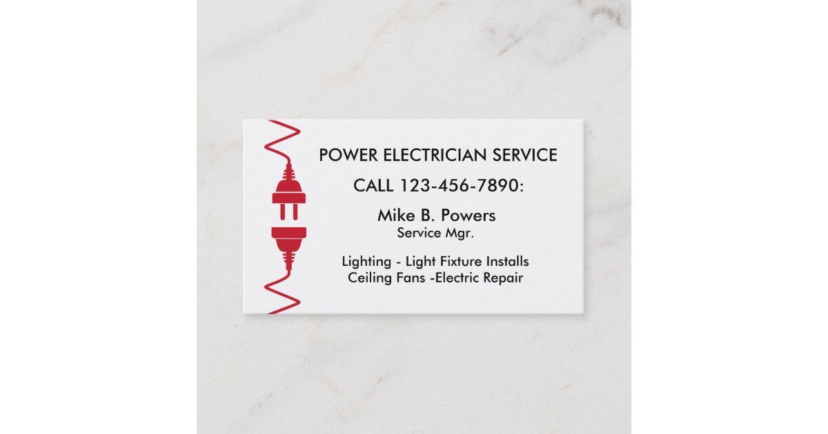 Modern Electrician Business Cards | Zazzle.com