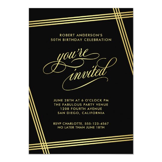 Modern Elegance Birthday Party Invitation | Zazzle.com