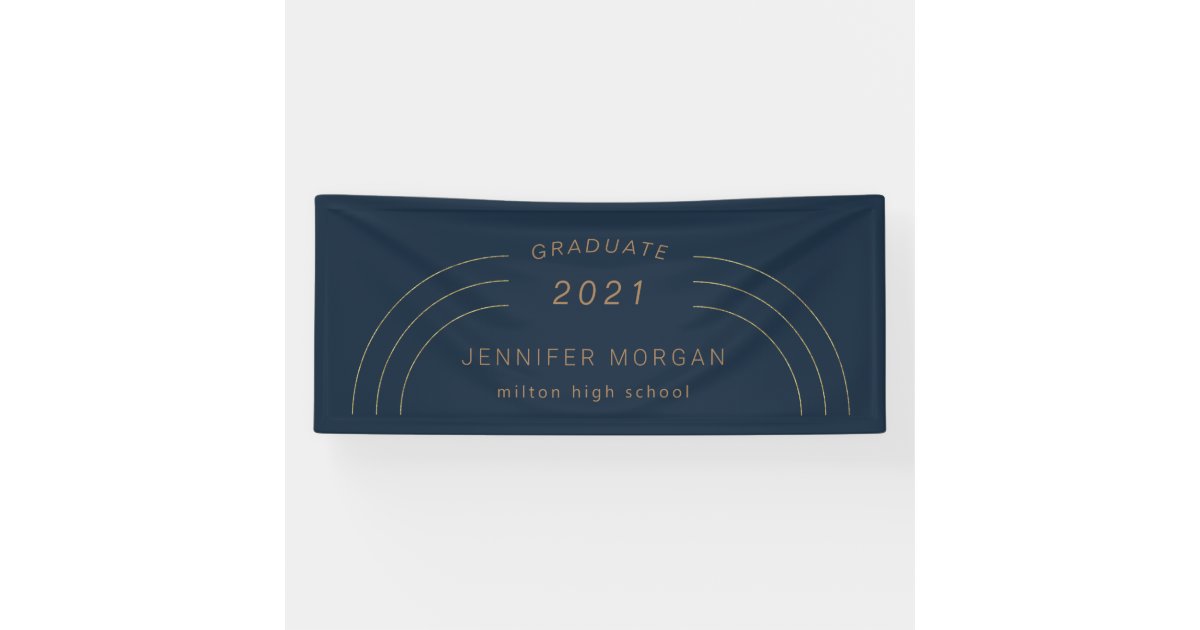 modern elegance gold graduation Name Card Banner | Zazzle